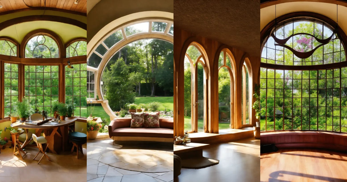 Lexica - Create a natural house with cycloid arches with garden windows