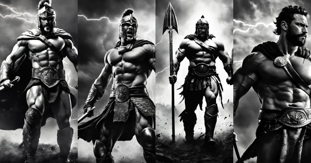 Lexica - A black and white illustration of masculine man marching ...