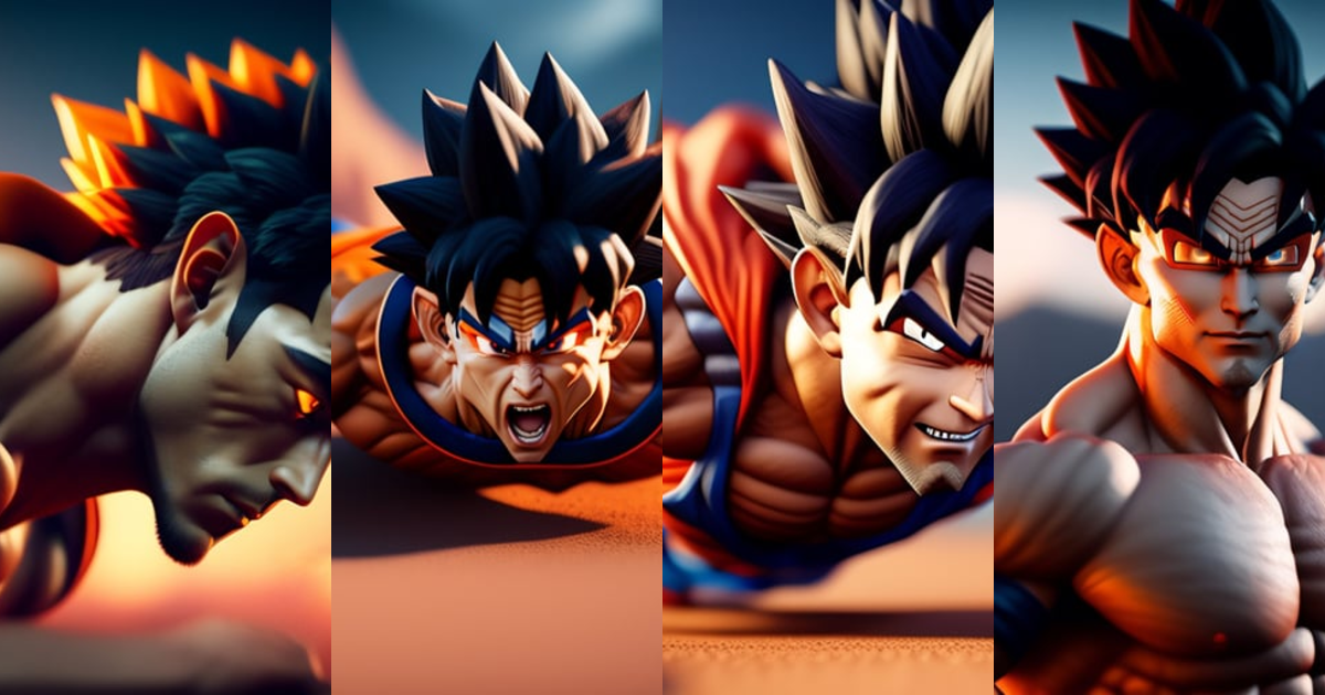 Lexica - Goku pushups on a stick, manga, ultra realistic, concept art ...
