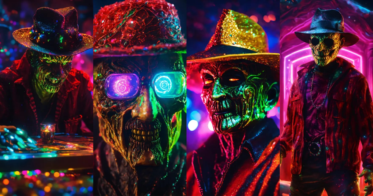 Lexica - Ultra realistic Cosmic Freddy Krueger of diamond and shimmer ...