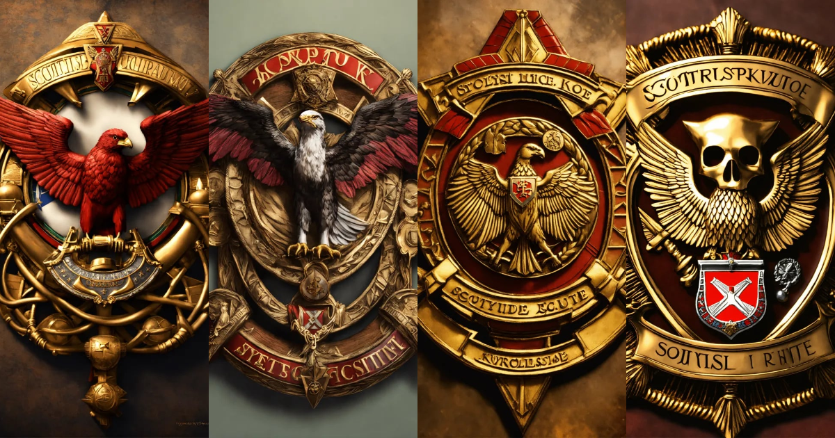 Lexica - Scottish rite emblem, hyper realistic