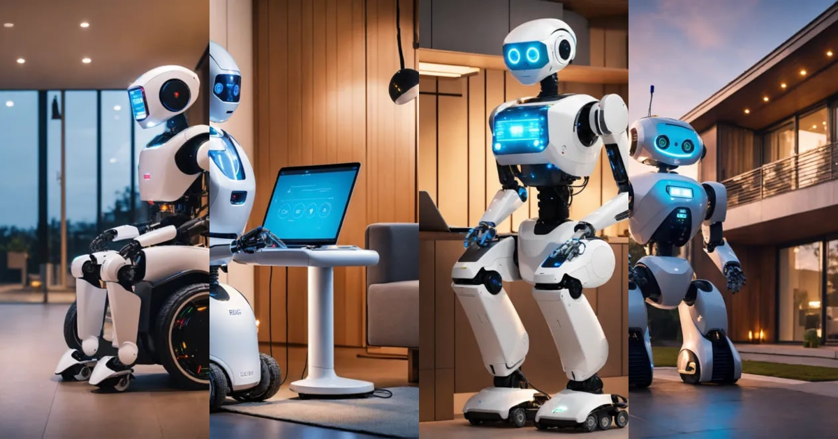 Lexica - Ai robot at plugging in answers to the lit up server on wheels ...