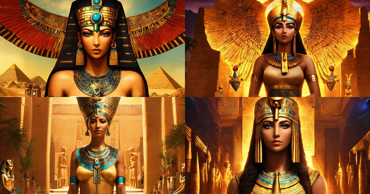 Lexica - The beautiful goddess of Egypt, Isis, should be depicted as a strong figure. Her eyes ...