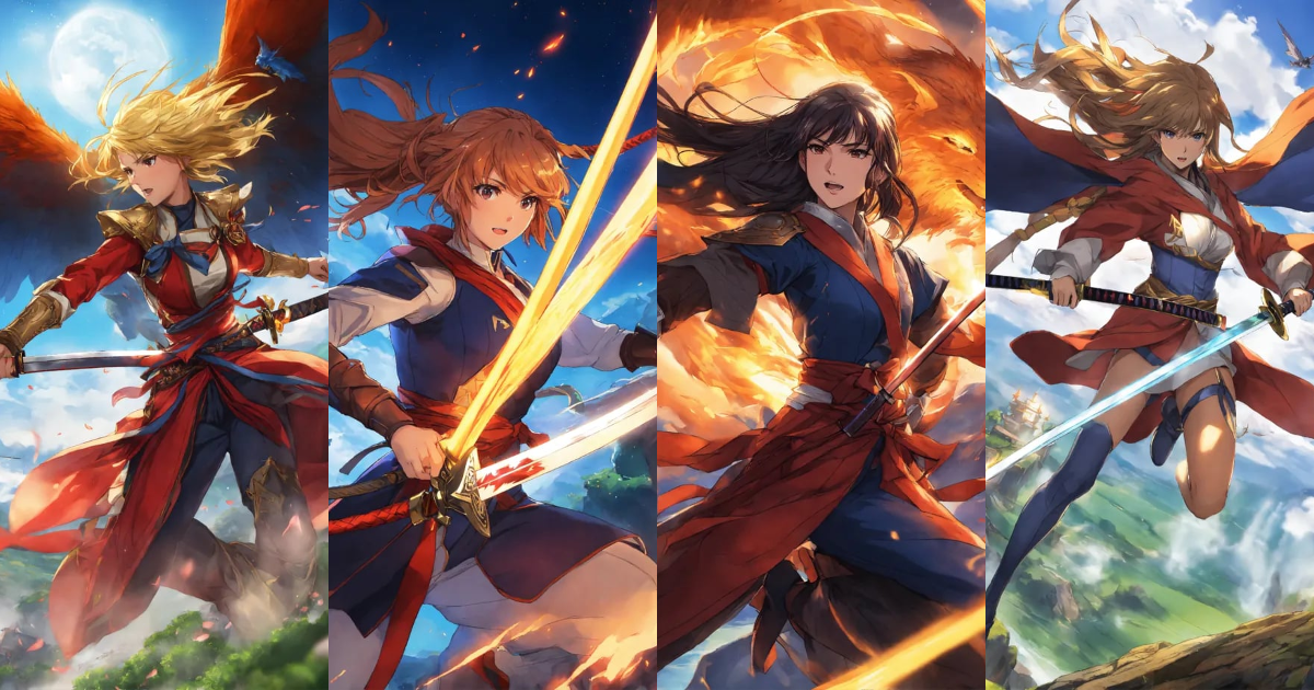 Lexica - Dynamic anime engages in a high-flying battle with Drakoth ...