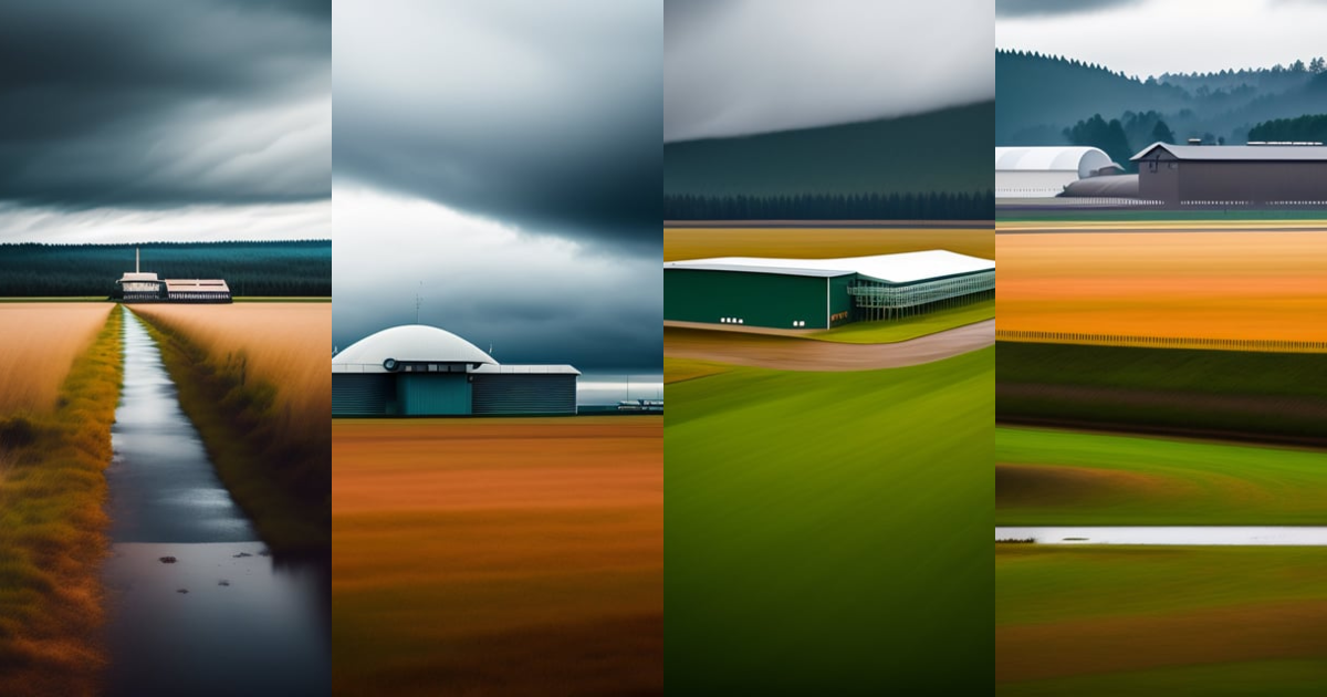 Lexica - A military base in an open field on a rainy day