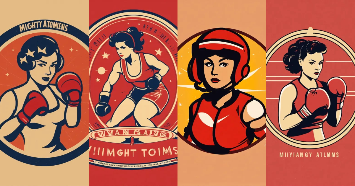 Lexica - Minimalist logo for a show about women boxing called "Mighty ...