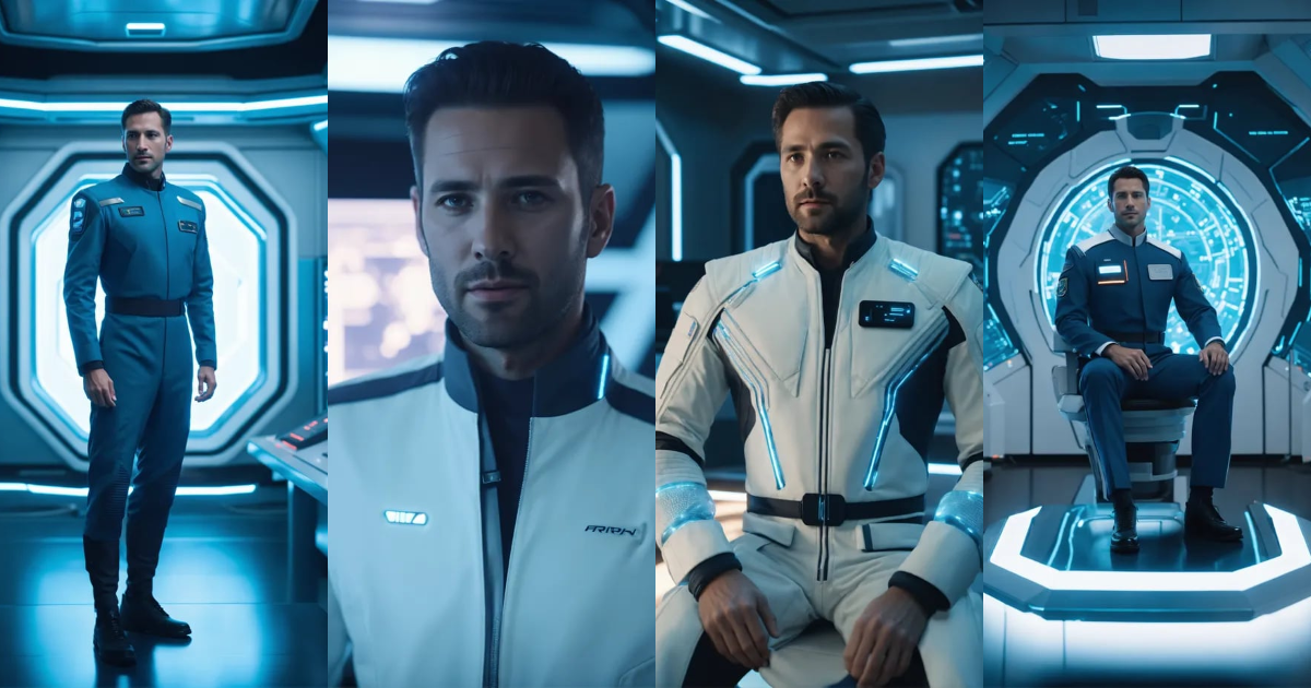 Lexica - Zoom out on a handsome 36 year old star command Doctor is ...