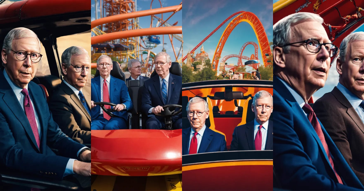 Lexica - Mitch McConnell and Anderson Cooper in the front seat of a ...