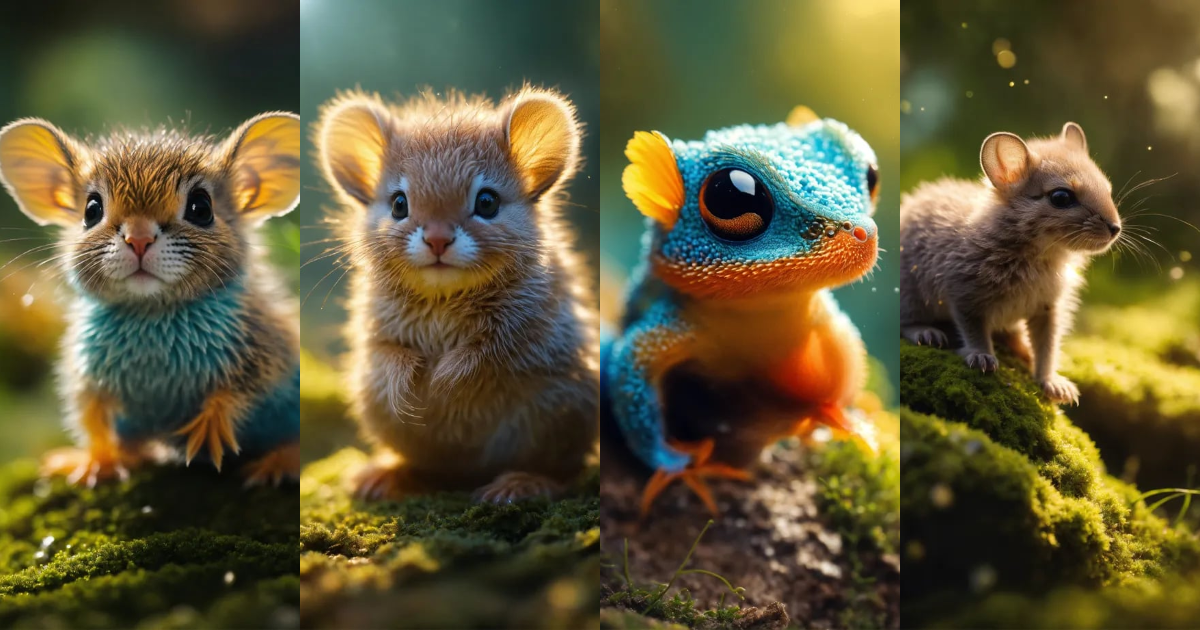 Lexica - Ultra beautiful little baby creature in a mystical world ...