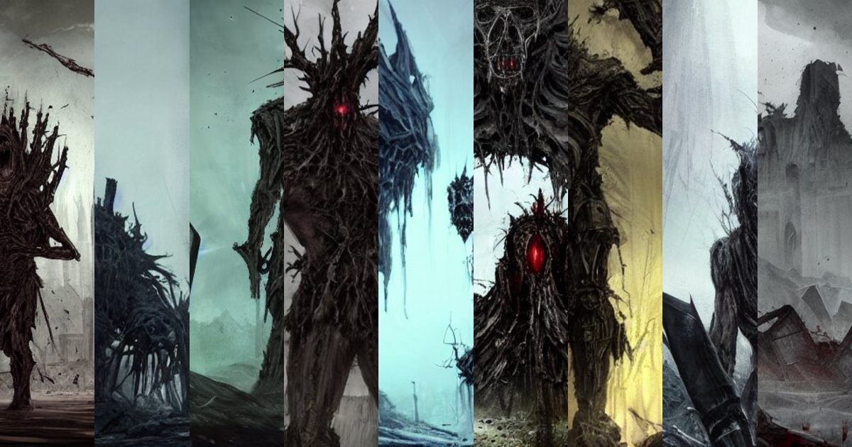 Lexica - Concept art of a half destroyed (Sentinel) holding the ...