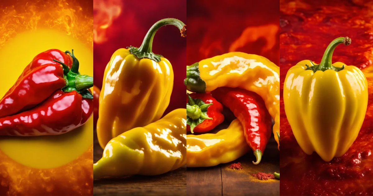Lexica - Studio photo for advertising yellow chili pepper "Trinidad ...