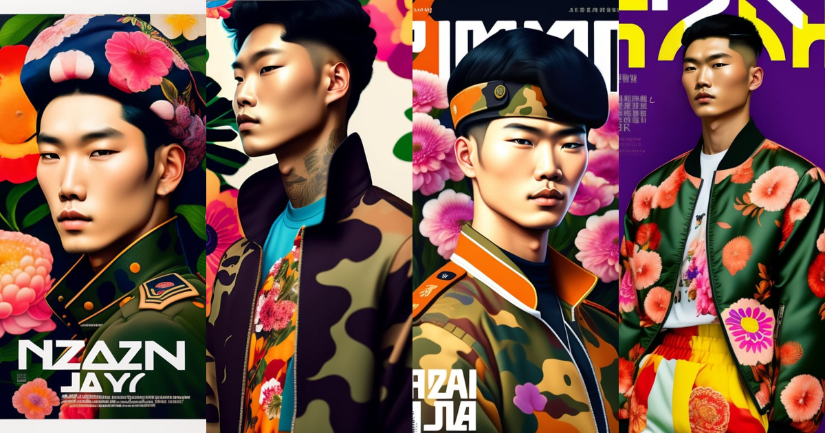 Lexica - Magazine cover poster, upper portrait of male soldier wearing ...