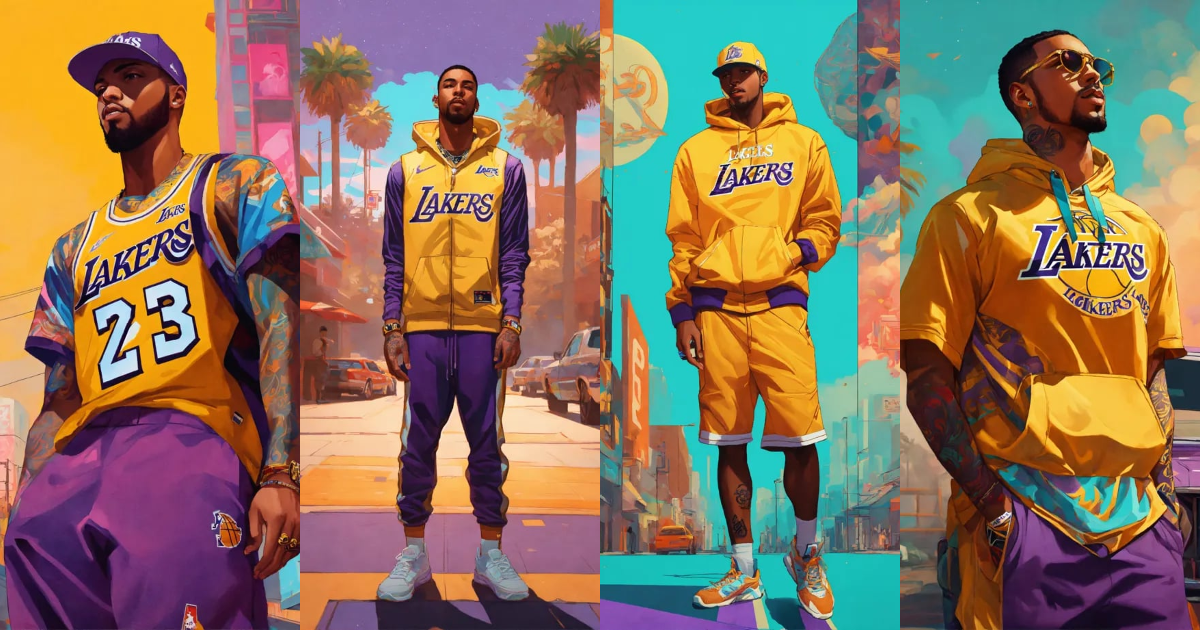 Lexica - Full body rapper hiphop streetwear, Los Angeles lakers jersey ...