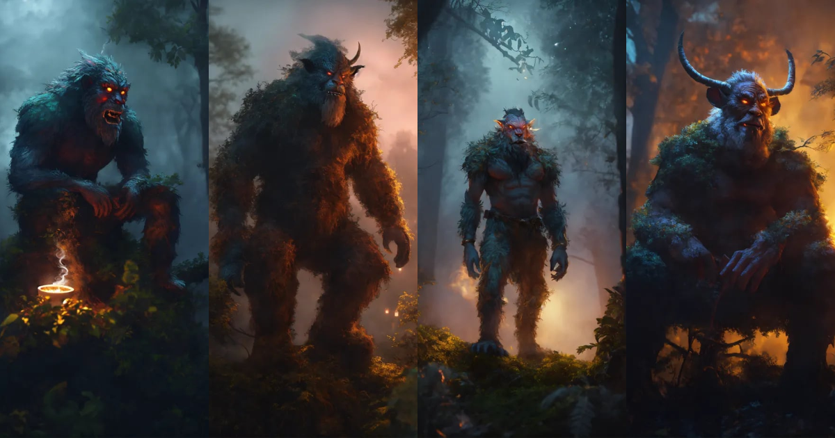 Lexica - Cyril Ramaphosa scary hairy humanoid monster smoking a tobacco ...