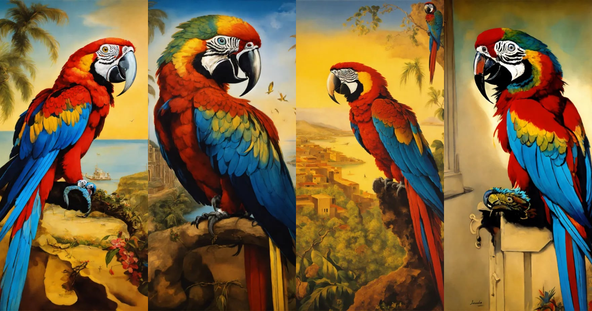 Lexica - True macaw of Puerto Rico painted by Salvador dali
