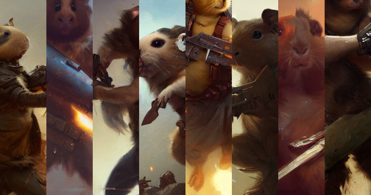 Lexica - Adorable Guinea Pig holding a frivolous weapon of war ...