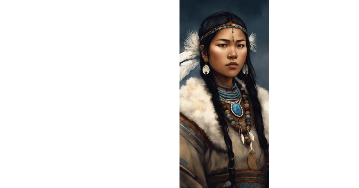 Lexica - Illustration of an inuit woman, young, 18 years old, beautiful ...