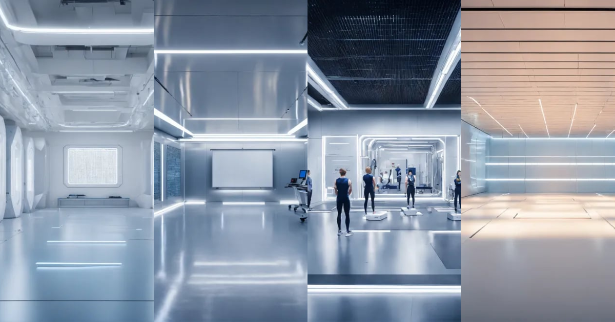 Lexica - A realistic photo of a crowded, large, cubic, futuristic ...