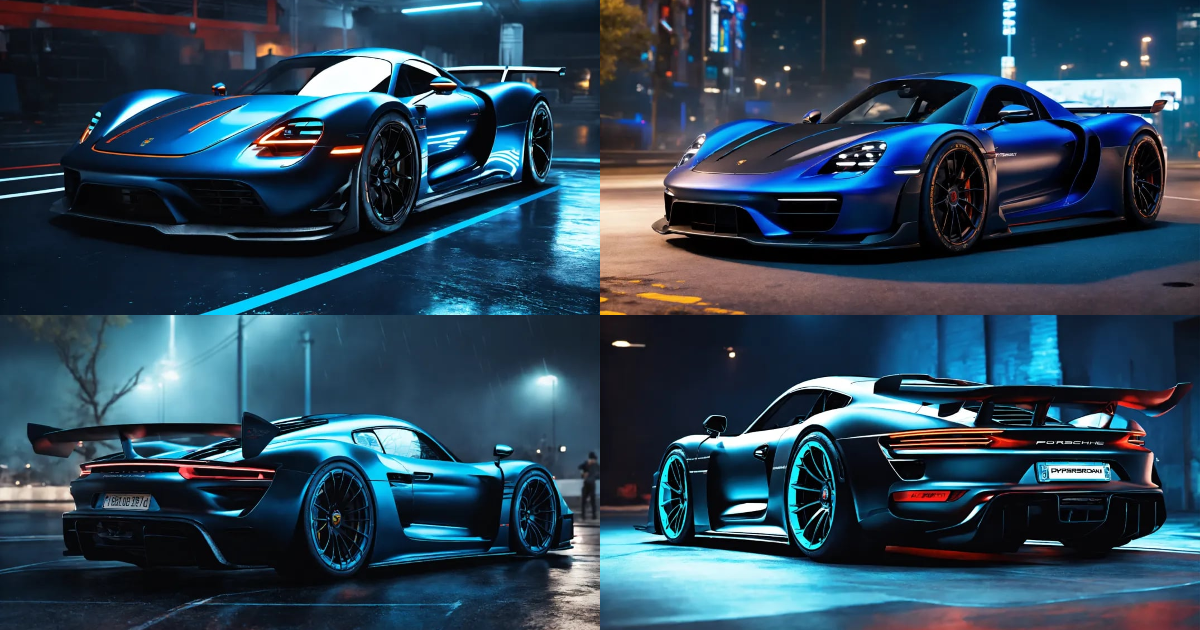 Lexica - Motion graphics, matte black with blue details, highly ...