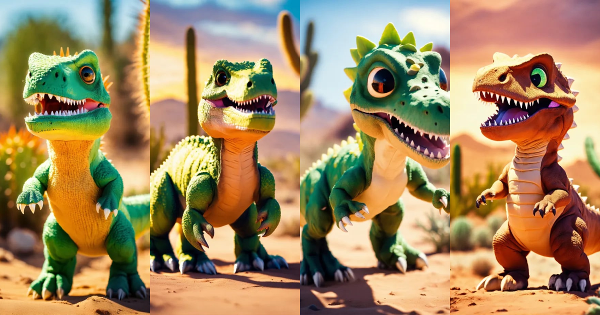 Lexica - An adorable and fluffy baby t-rex dinosaur with big color eyes ...