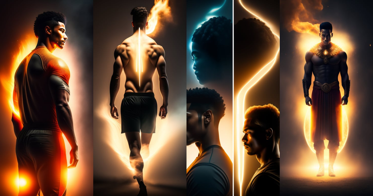 Lexica - Dark soul becoming light, a men, high lights, full body