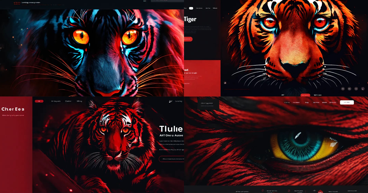 Lexica - Beautiful landing page website design of a close up of an art ...