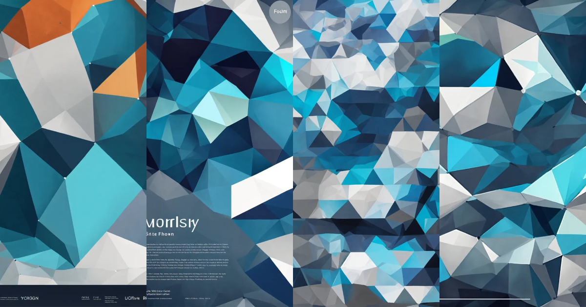 Lexica - Design a polygon pattern for the flyer with a cold color ...