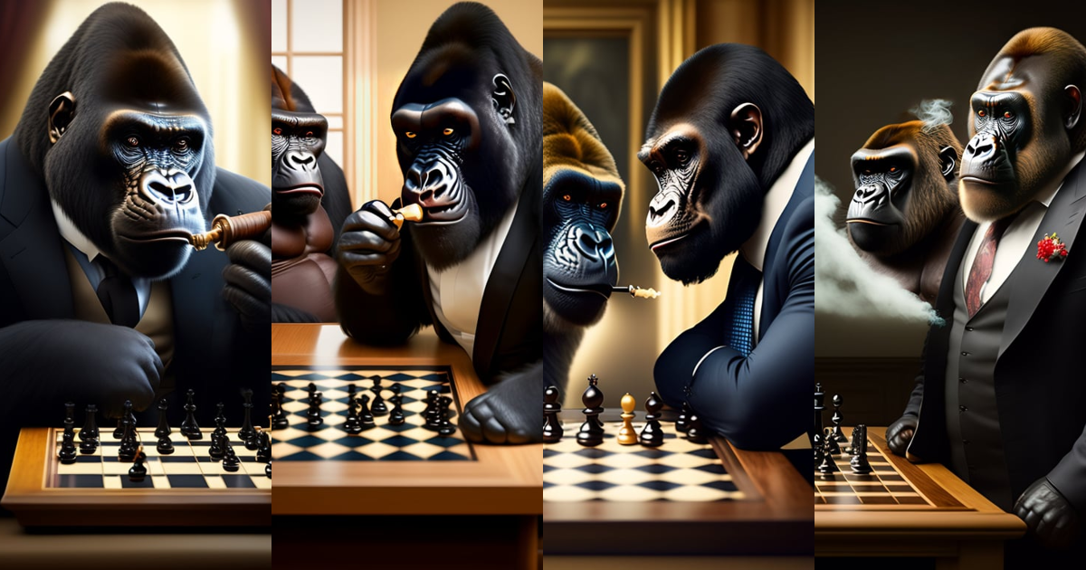 Lexica - Gorilla dressed as an Oxford professor smoking a pipe and ...