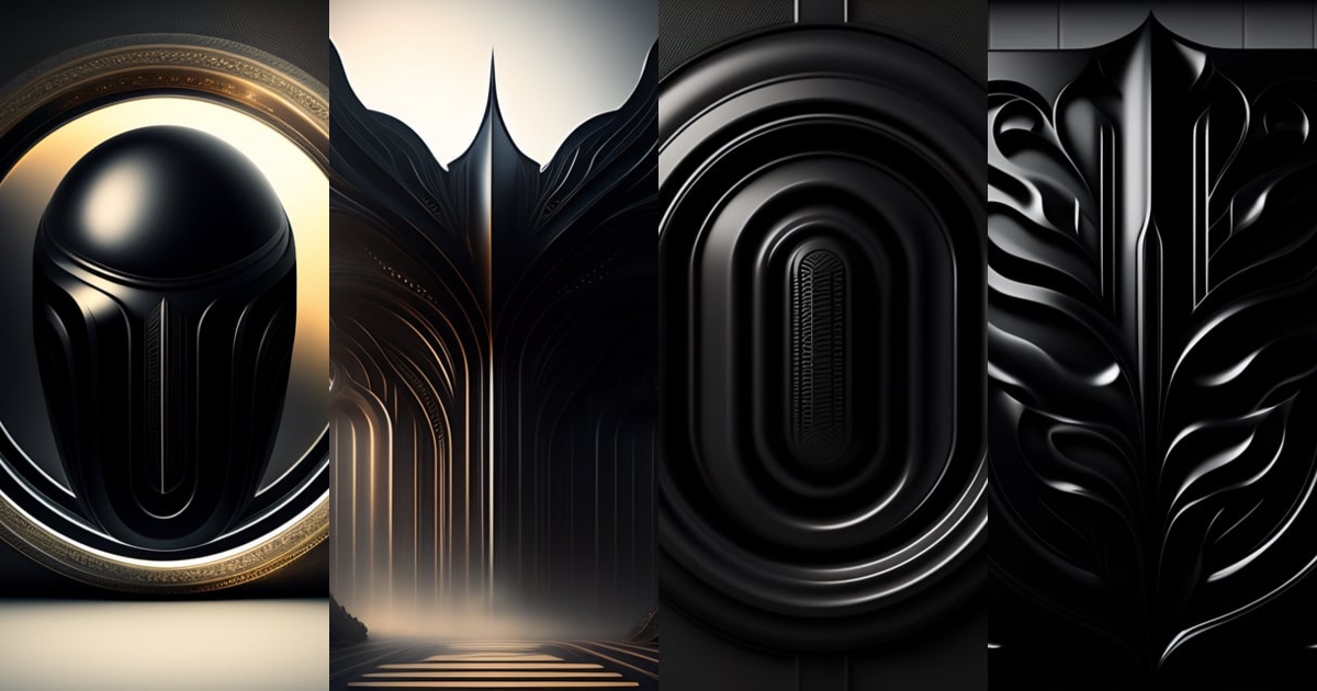 Lexica - Sparse dark pattern mostly black with H.R. Giger alien texture wallpaper