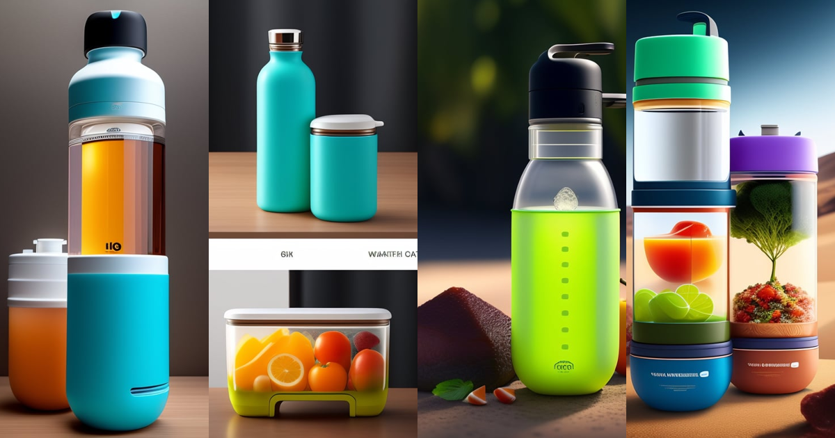 Lexica - Water bottle system with integrated food container