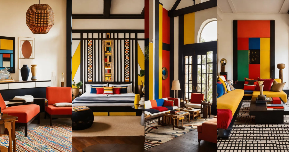 Lexica - A de stijl room with African architectural elements and ...