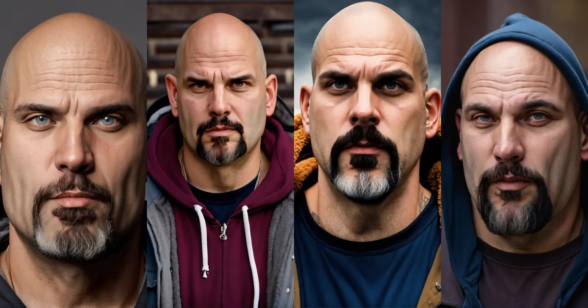 Lexica - JOHN FETTERMAN A GIANT HOMELESS MAN WITH A HUGE BULBUS BALD ...