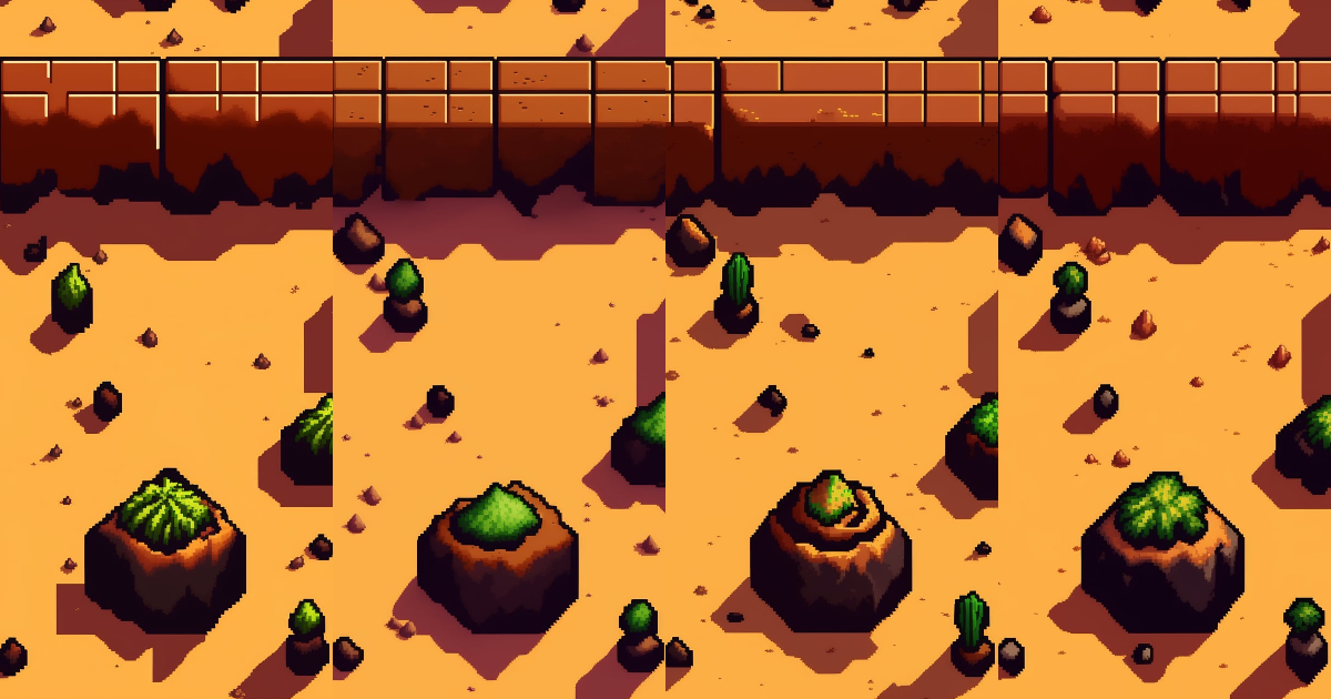 Lexica - High quality multiple rectangular sprites png tiles sand ...