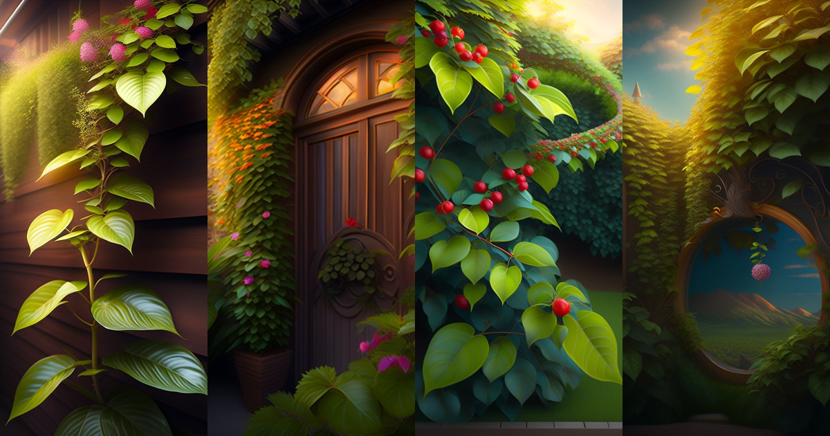 Lexica - Vines, whimsical, growing in a 90 degree angle