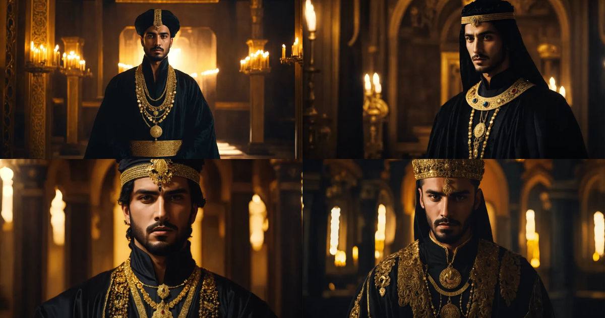 Lexica - Dramatic portrait of a young and handsome villainous medieval ...