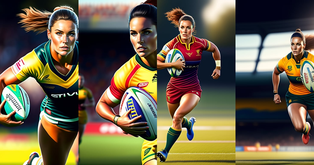 Lexica - Highly detailed closeup of an Australian woman rugby player ...