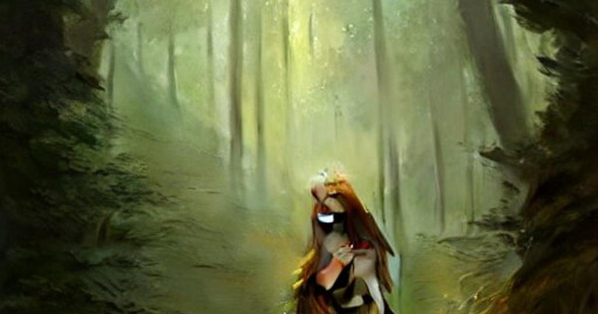 Lexica - A beautiful portrait of a forest goddess with closed eyes by ...