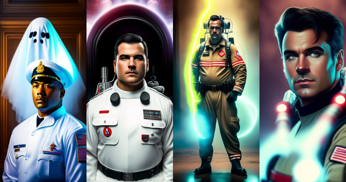 Lexica - Portrait of a ghost in a ghostbusters outfit