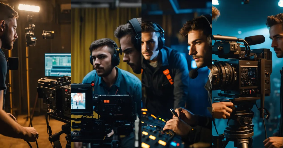 Lexica - The operator looks directly into the frame, he is under the ...