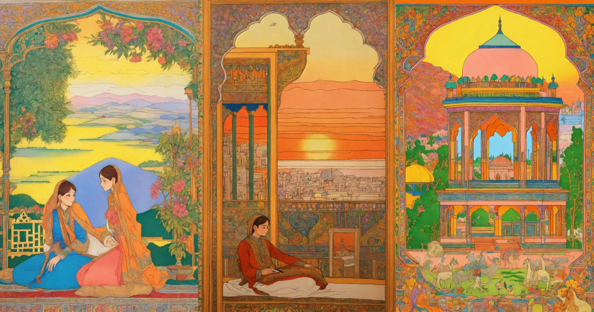 Lexica - Pakistani traditional art drawing the other side of reality ...