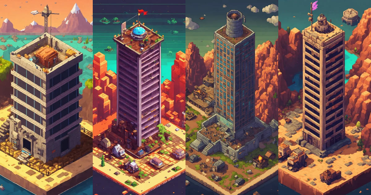 Lexica - Isometric tower defense mobile game simplistic pixel art ...