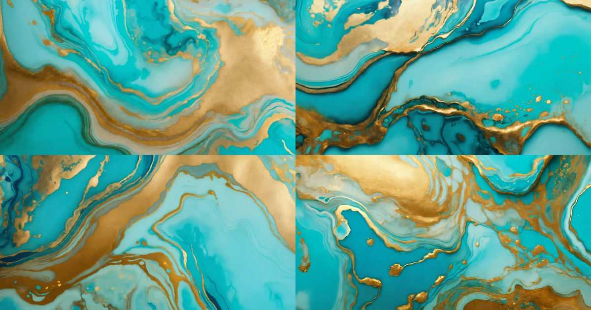 Lexica - Pastel blue liquid abstract background with gold flecks ...