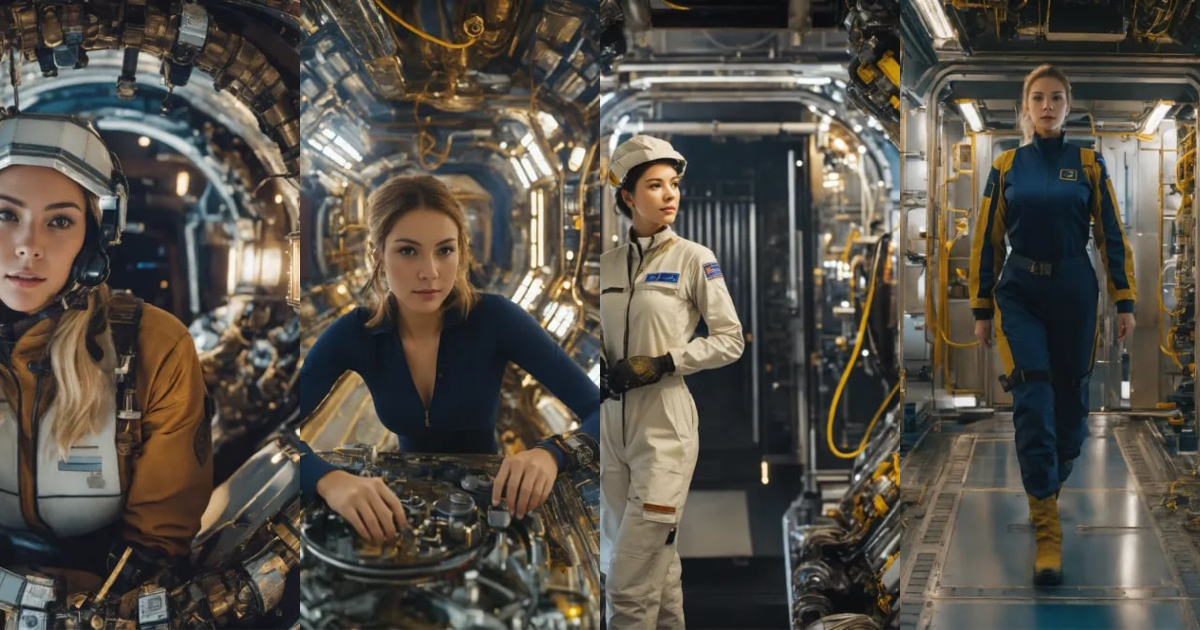 Lexica - A photo portrait of a woman with dressed in colonial starship ...