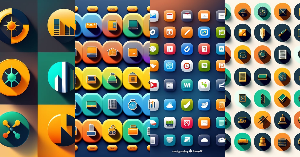 Lexica - A set of icons designed by mike matas, clean background