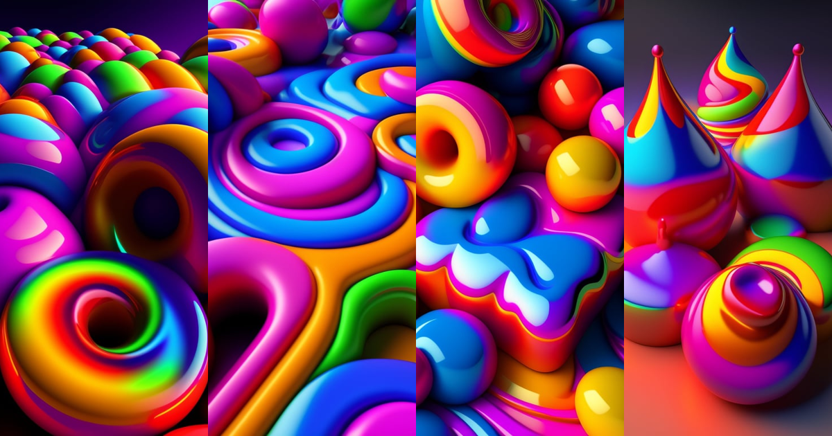 Lexica - 3d rendering of the number 2, candyland, bright vibrant colors ...