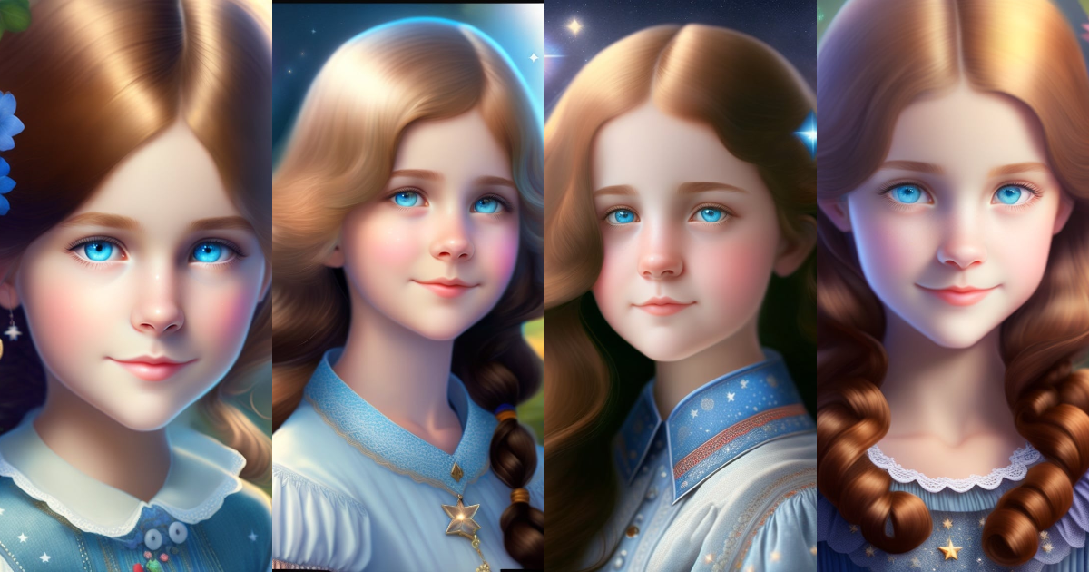 Lexica - Alice was a young girl with sparkling blue eyes that shone ...