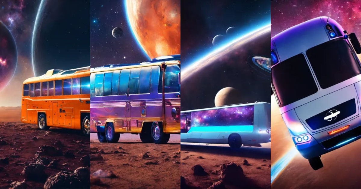Lexica - Intergalactic tour bus traveling through space