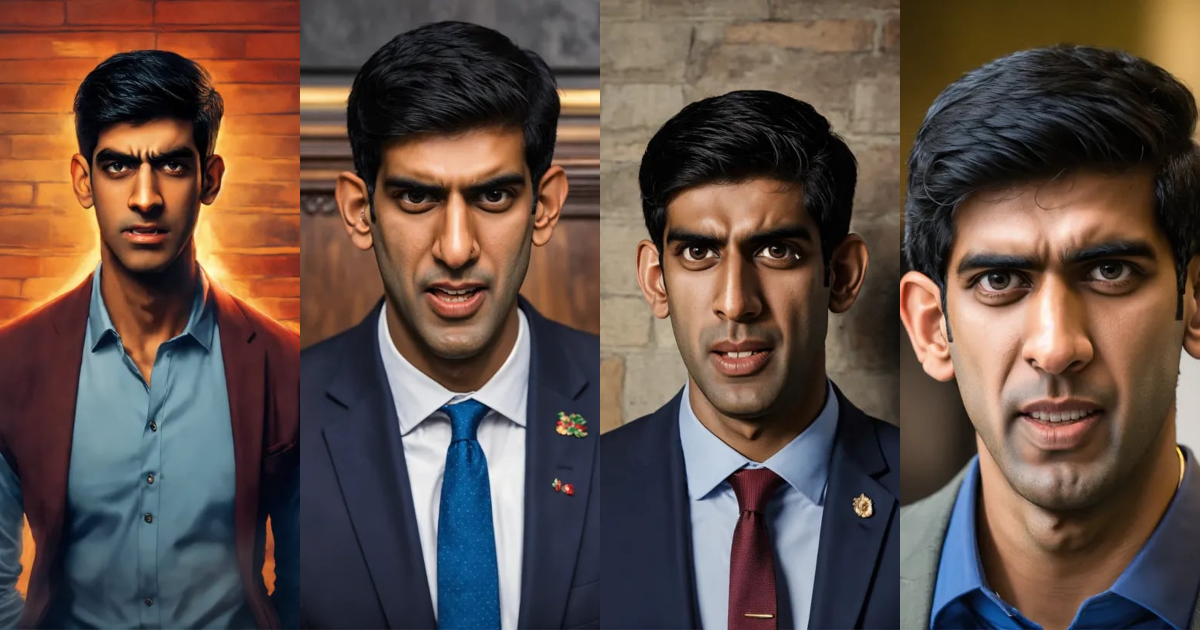 Lexica - Rishi Sunak, MAD, ANGRY,