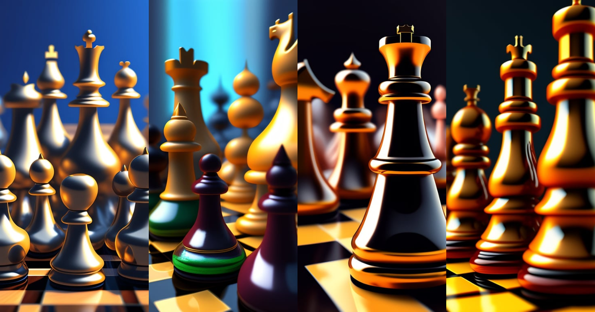 Lexica - Chess pieces made doodles in the metaverse world