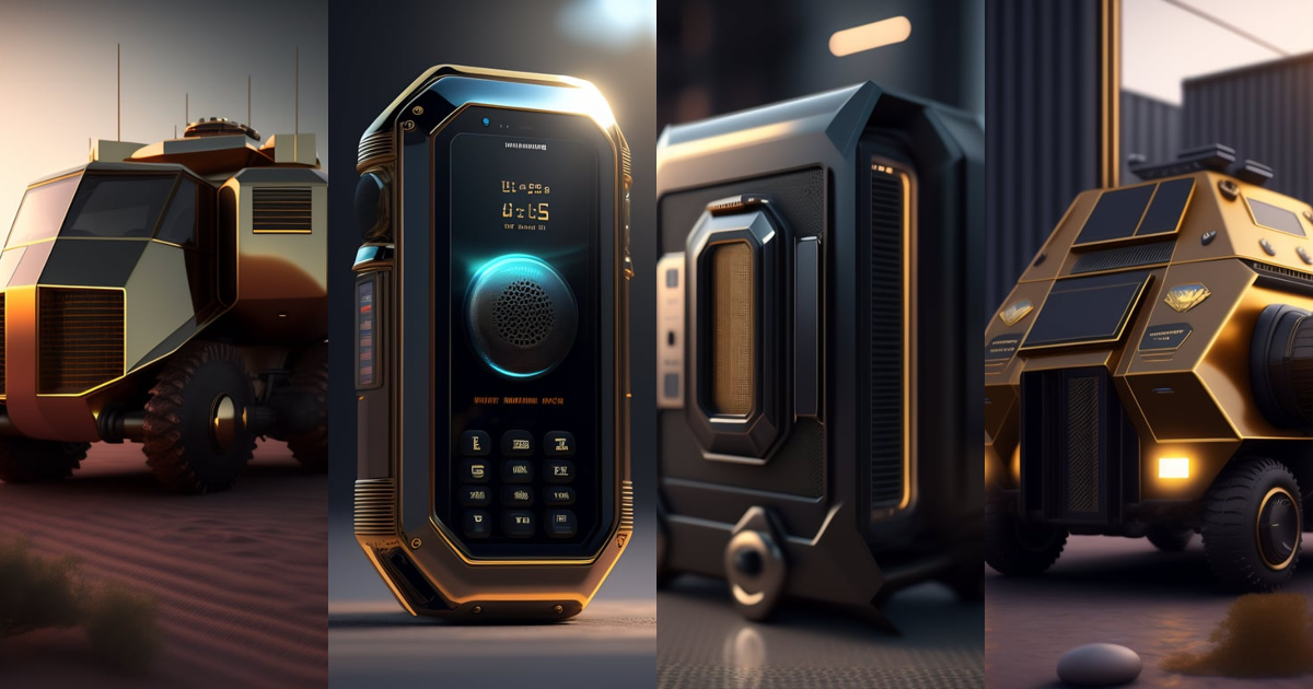 Lexica - Armoured Mobile phone, centred, night time, octane render ...